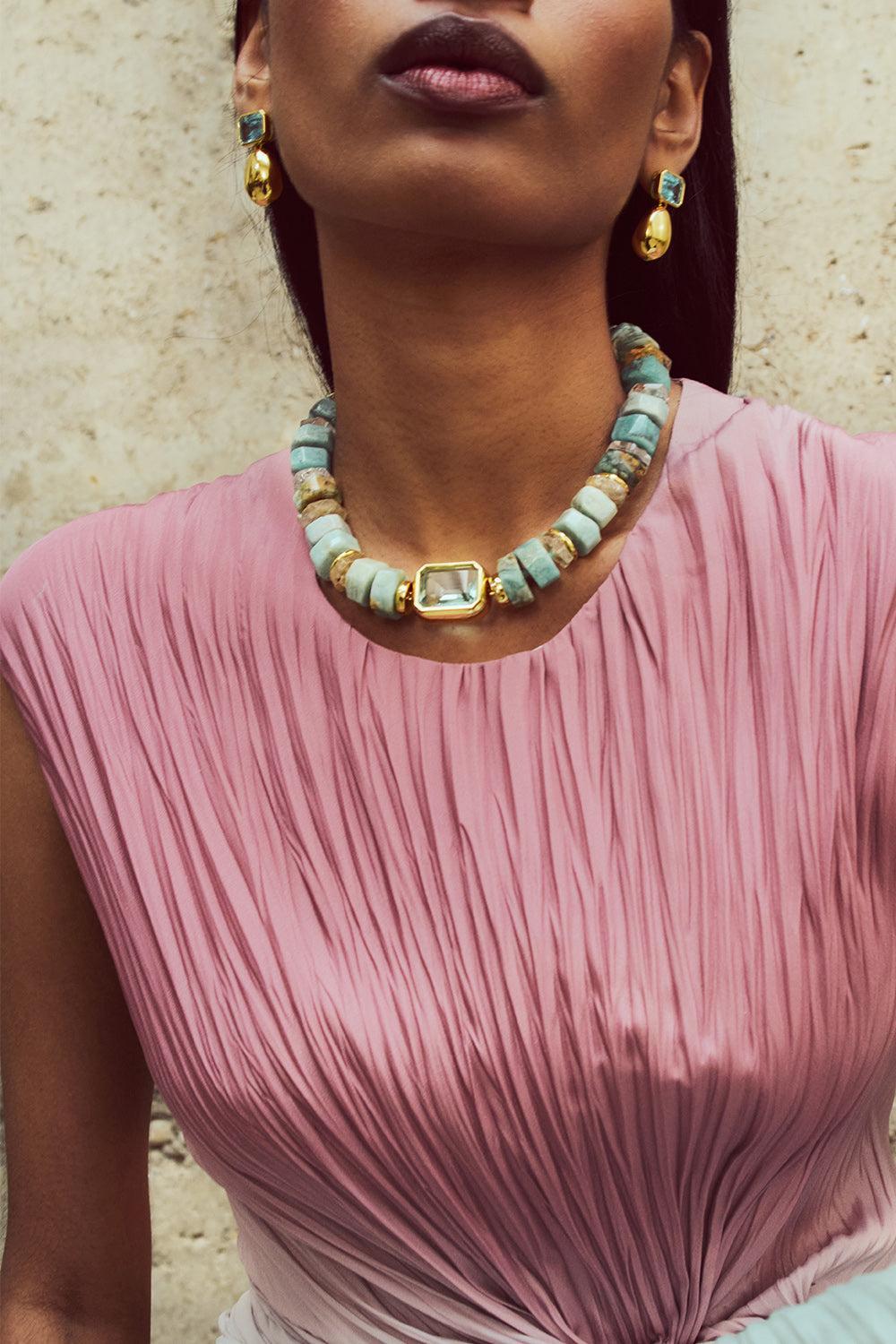 Sage Brush Goddess Collar Necklace | LIZZIE FORTUNATO – Marissa Collections