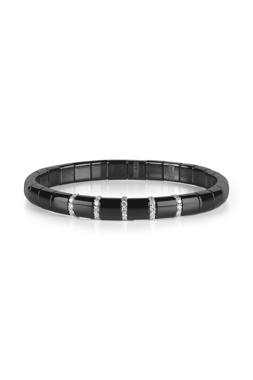 Matte Black Ceramic Five Diamond Pura Bracelet | ROBERTO DEMEGLIO – Marissa Collections