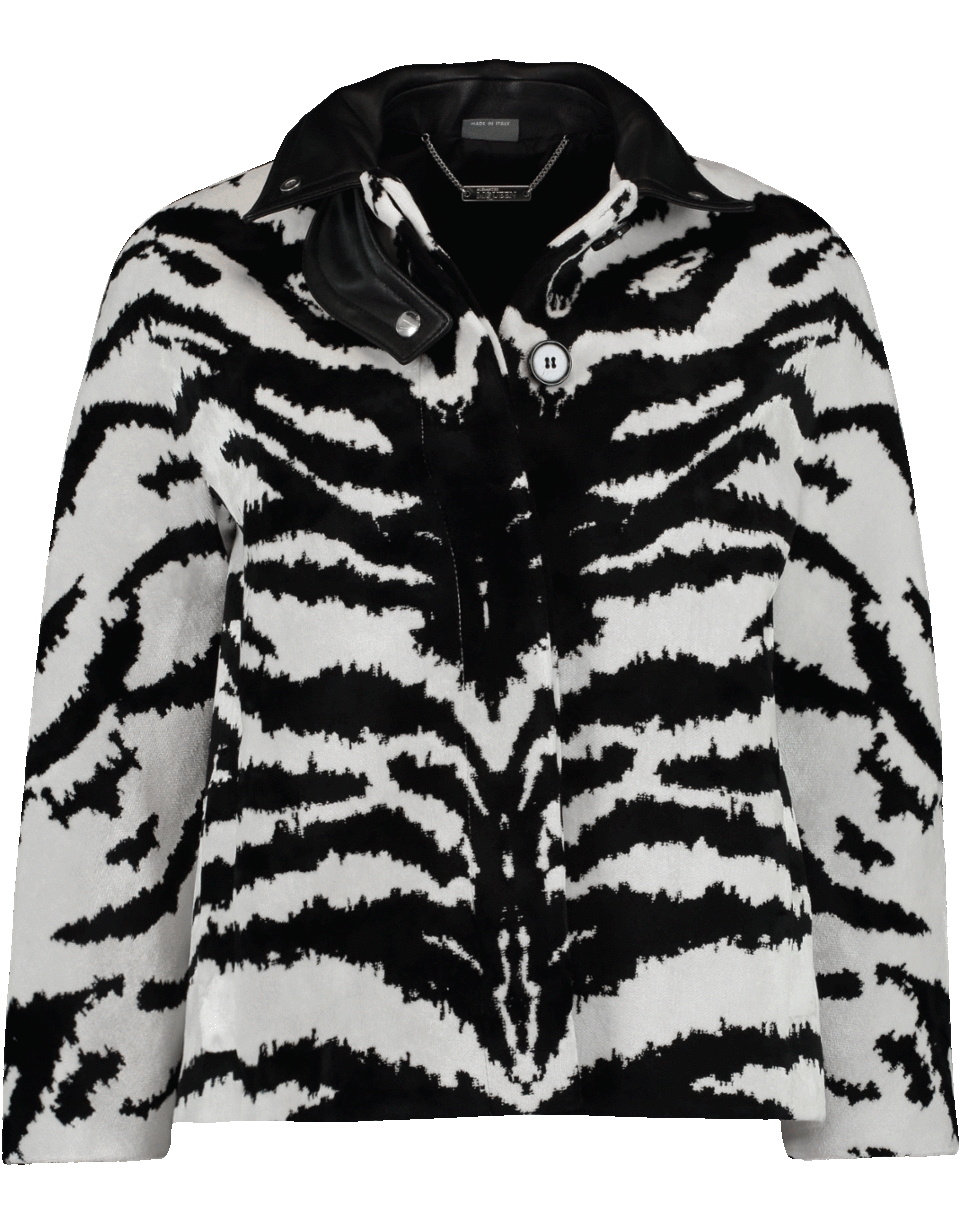 Cropped Zebra Print Jacket | ALEXANDER MCQUEEN – Marissa Collections