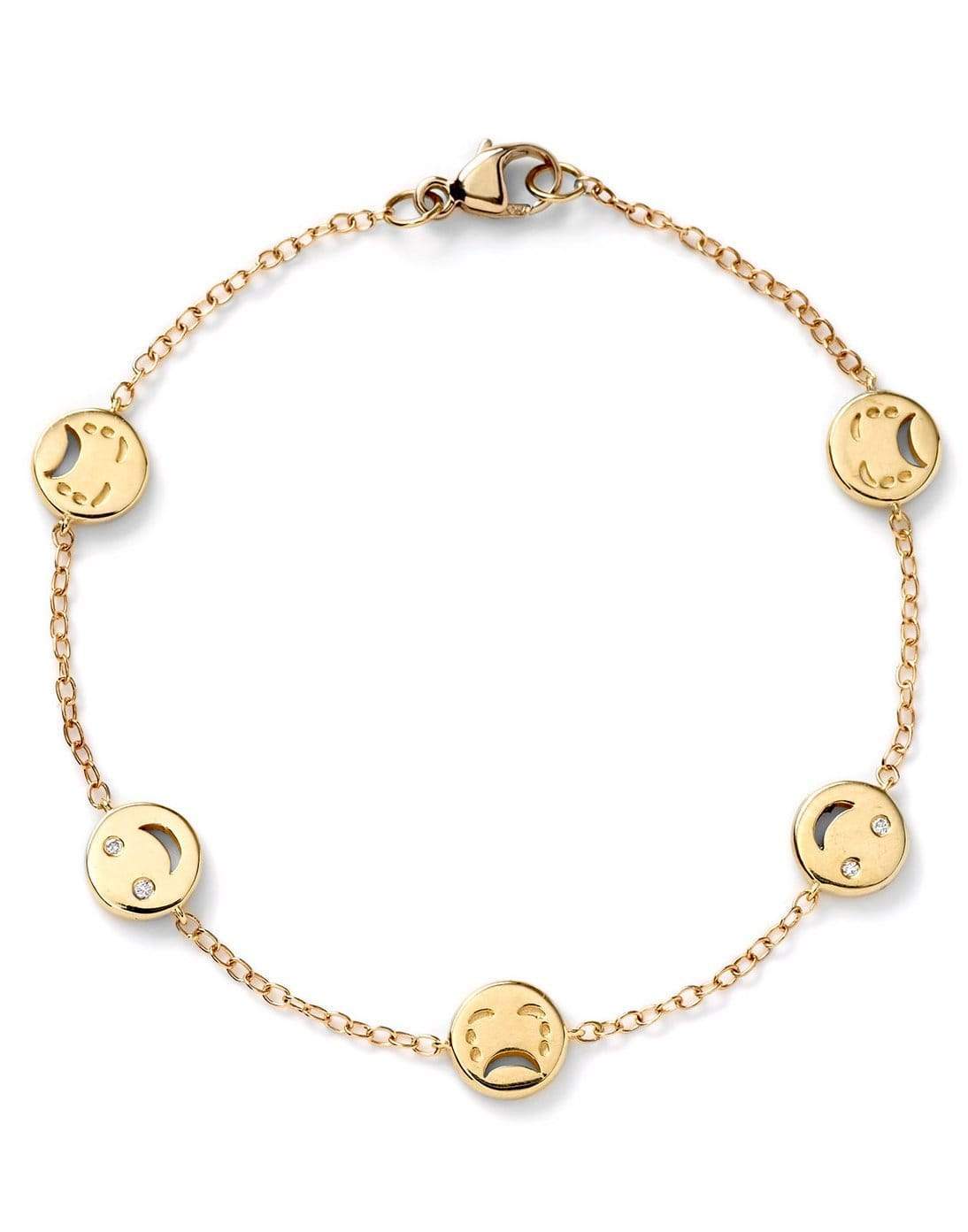Happy and Sad Face Diamond Bracelet | ALISON LOU – Marissa Collections