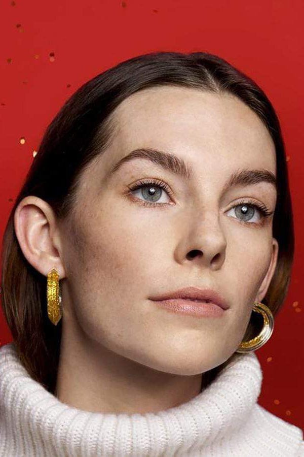 Small Gold Glitter Jelly Hoops | ALISON LOU – Marissa Collections