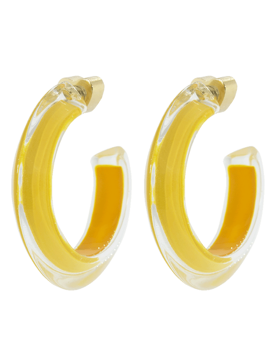 Small Mustard LOUcite Jelly Hoops | ALISON LOU – Marissa Collections