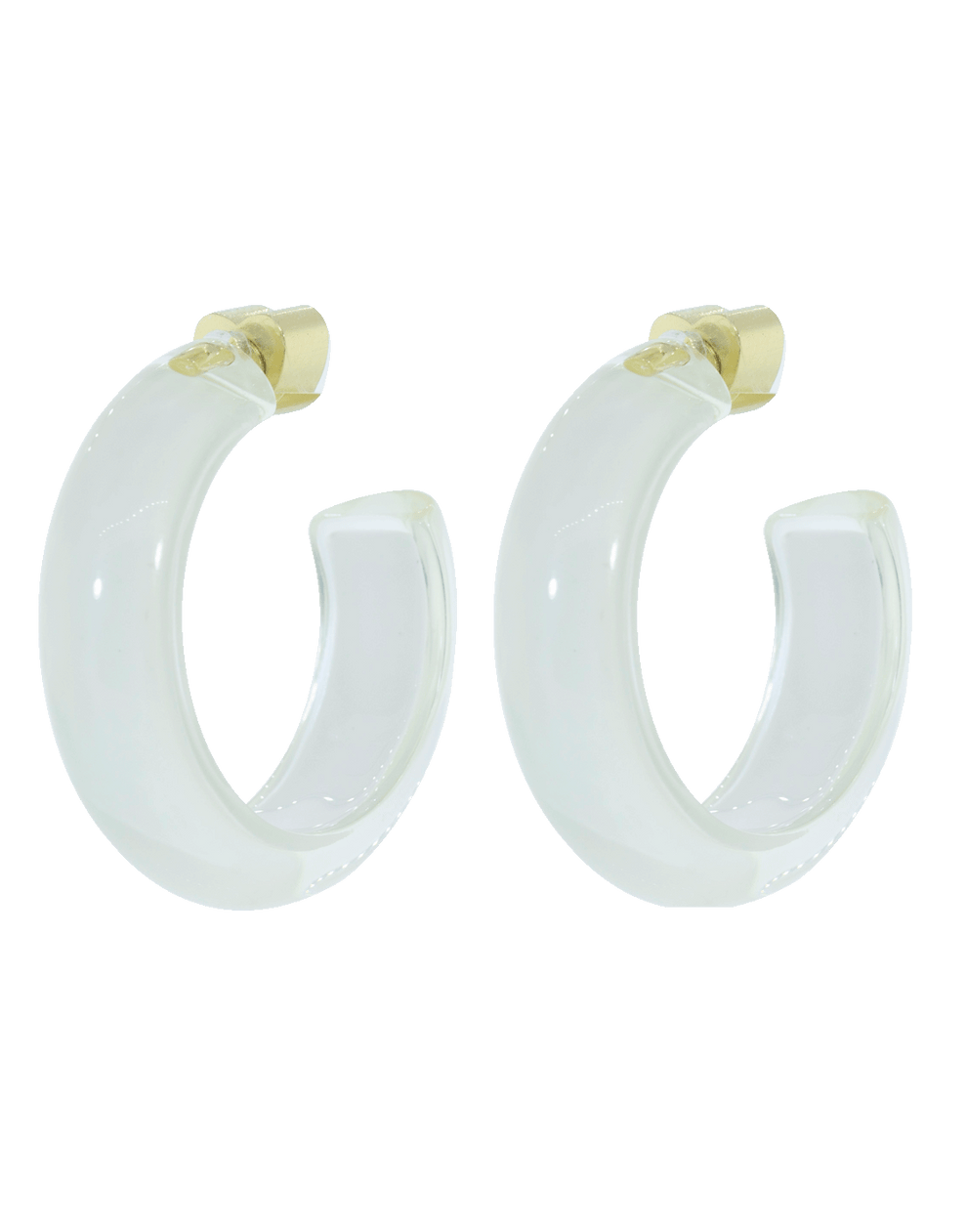 Small White LOUcite Jelly Hoops | ALISON LOU – Marissa Collections