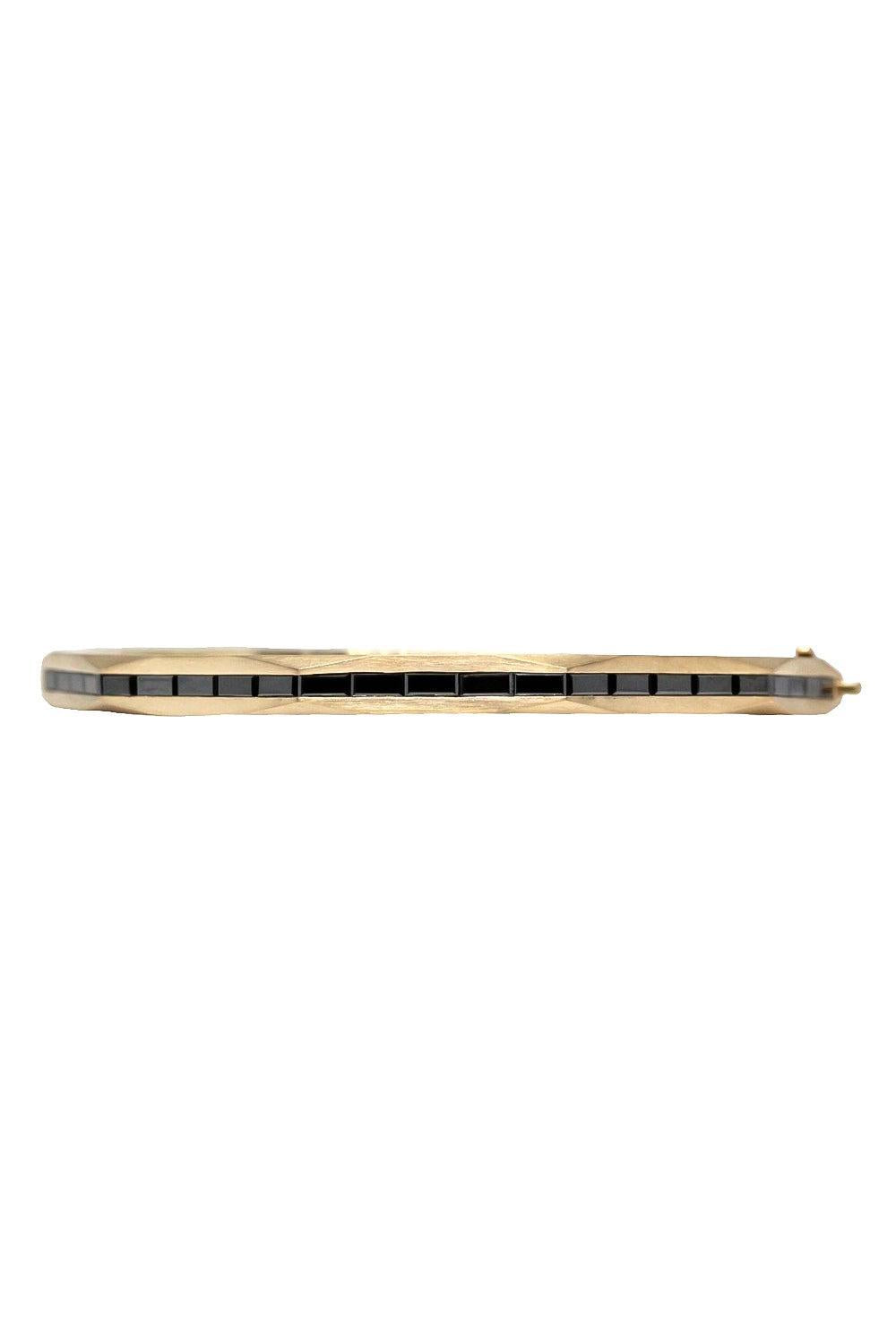 Black Diamond Baguette Enigma Bangle Bracelet | ARUNASHI – Marissa ...