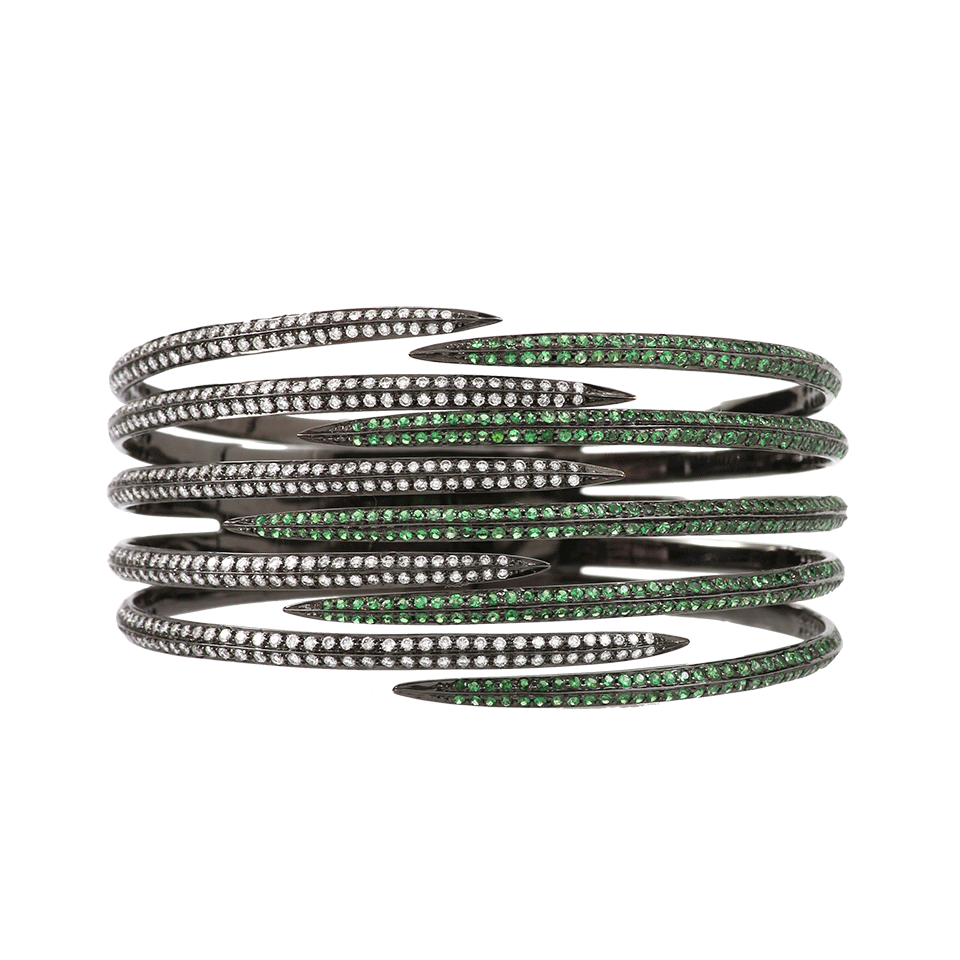 Tsavorite And Diamond Cuff Claw | ARUNASHI – Marissa Collections