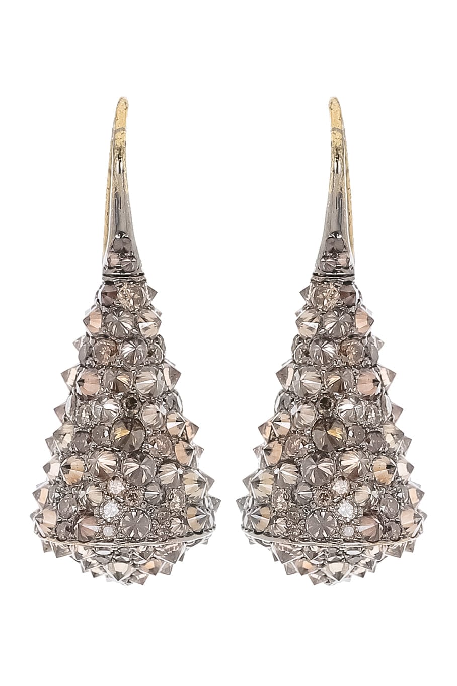 Reverse Set Cognac Diamond Earrings | ARUNASHI – Marissa Collections