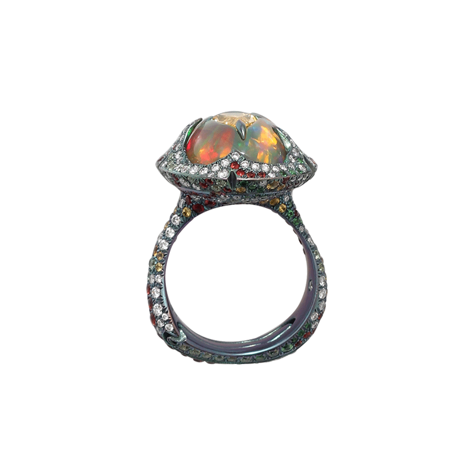Yellow Diamond And Opal Ring | ARUNASHI – Marissa Collections