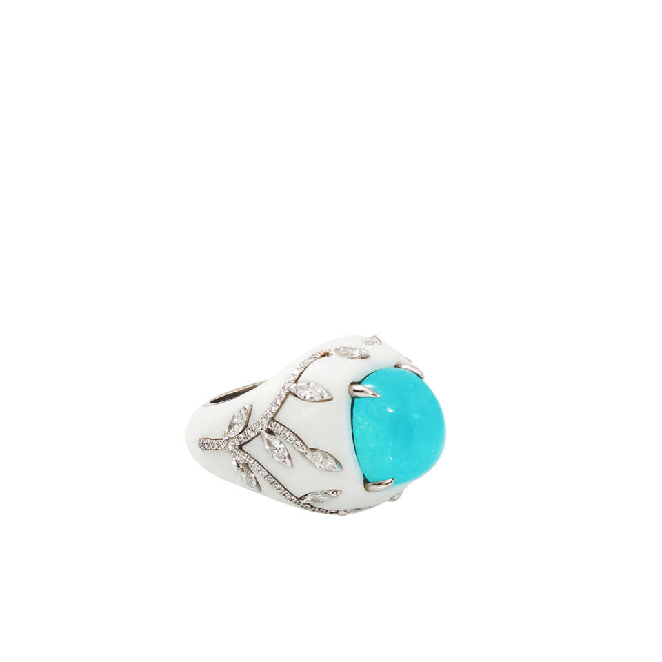 Cabochon Paraiba Corian Ring | ARUNASHI – Marissa Collections