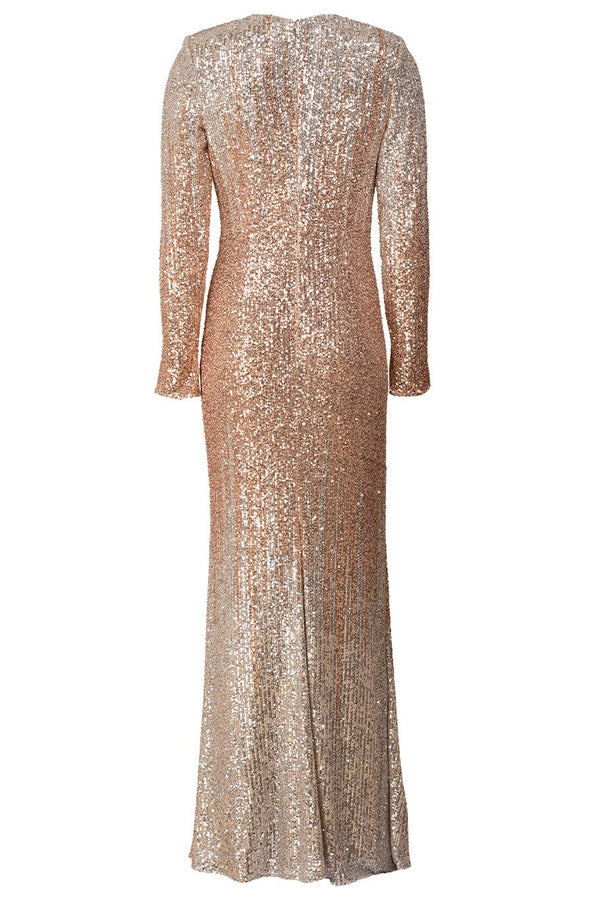 Deep V Sequin Gown | BADGLEY MISCHKA – Marissa Collections