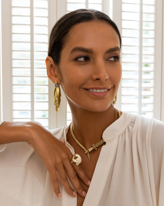 Mammoth Alligator Twist Ring – Marissa Collections