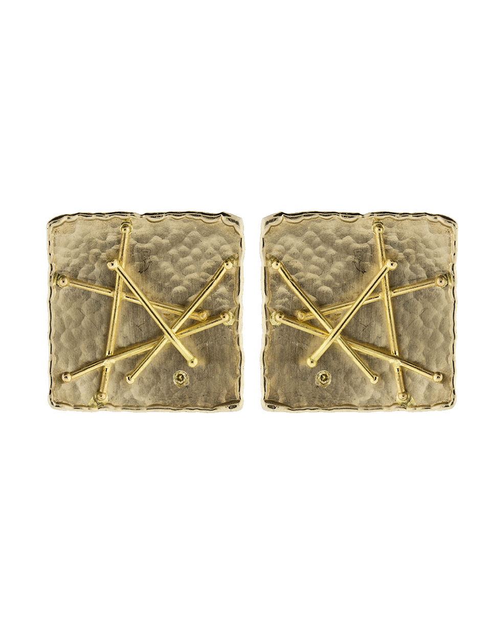 Square Criss Cross Stud Earrings | BOAZ KASHI – Marissa Collections