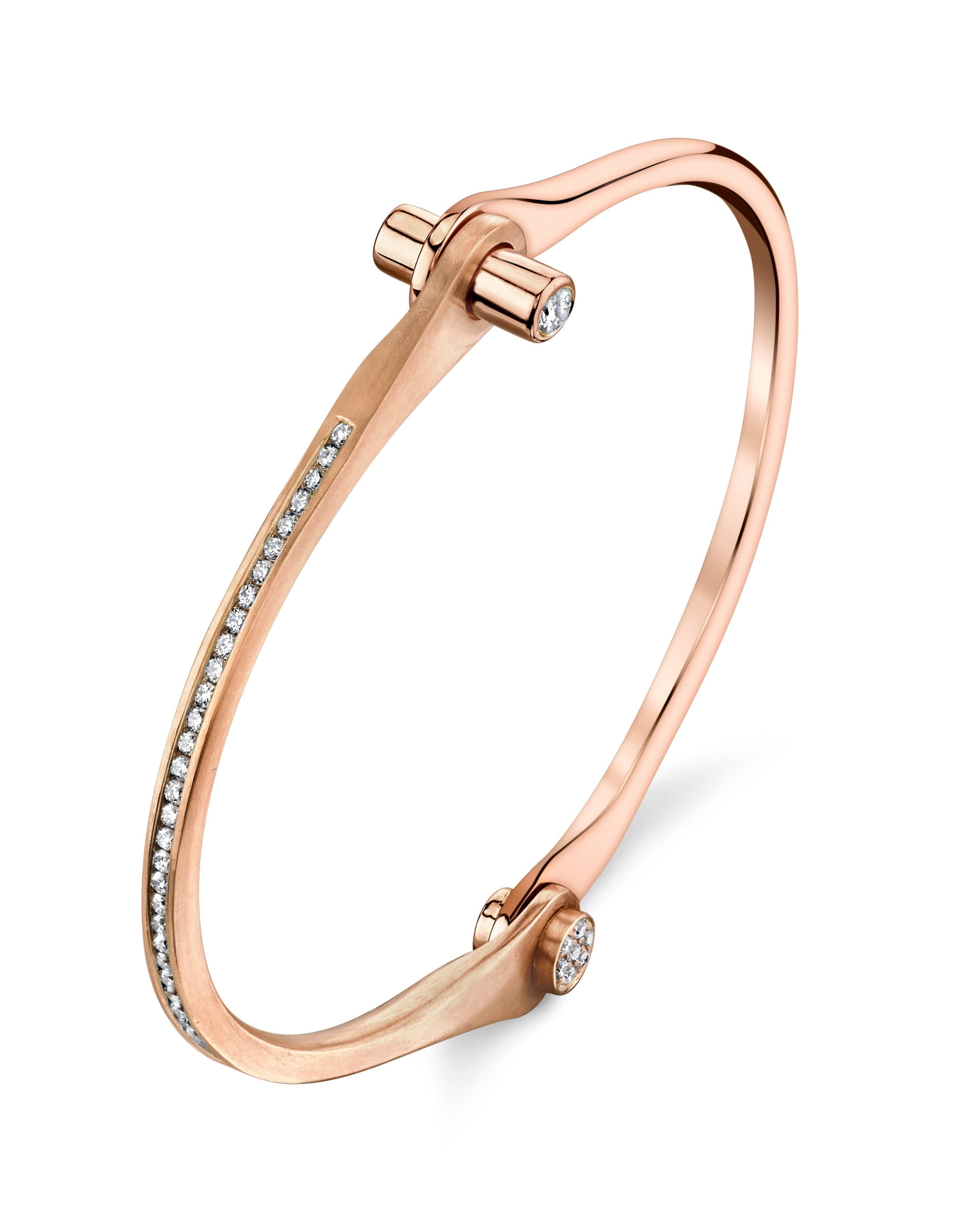 Pave Diamond Skinny Handcuff - Rose Gold | BORGIONI – Marissa Collections