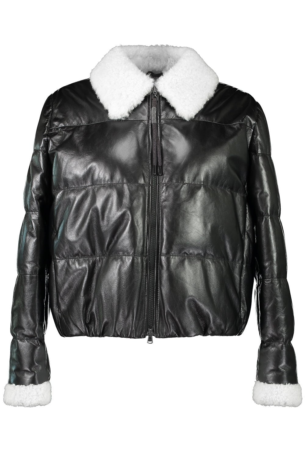 Shearling Collar Leather Jacket | BRUNELLO CUCINELLI – Marissa Collections