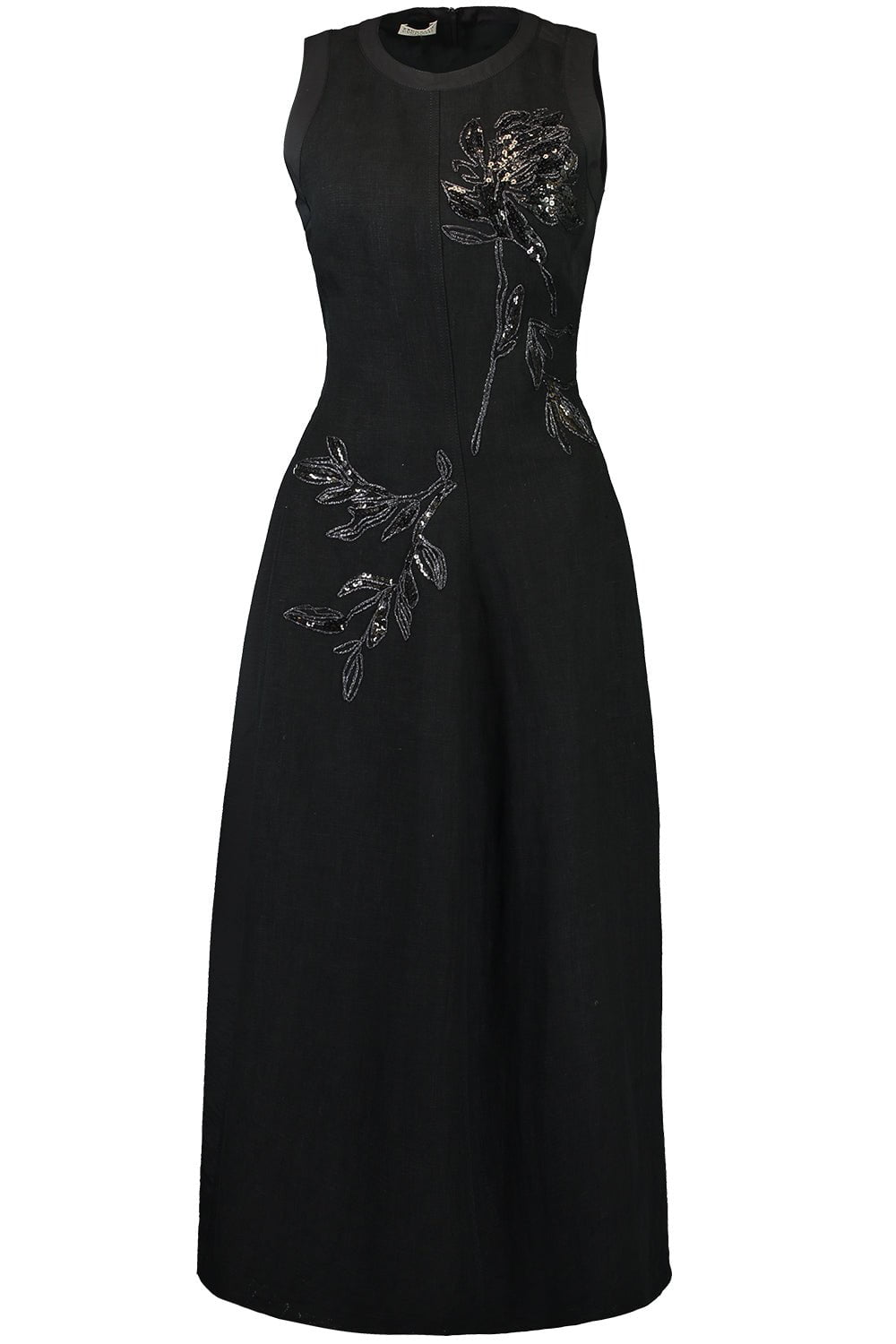 Embroidered Magnolia Flower Structured Dress | BRUNELLO CUCINELLI ...