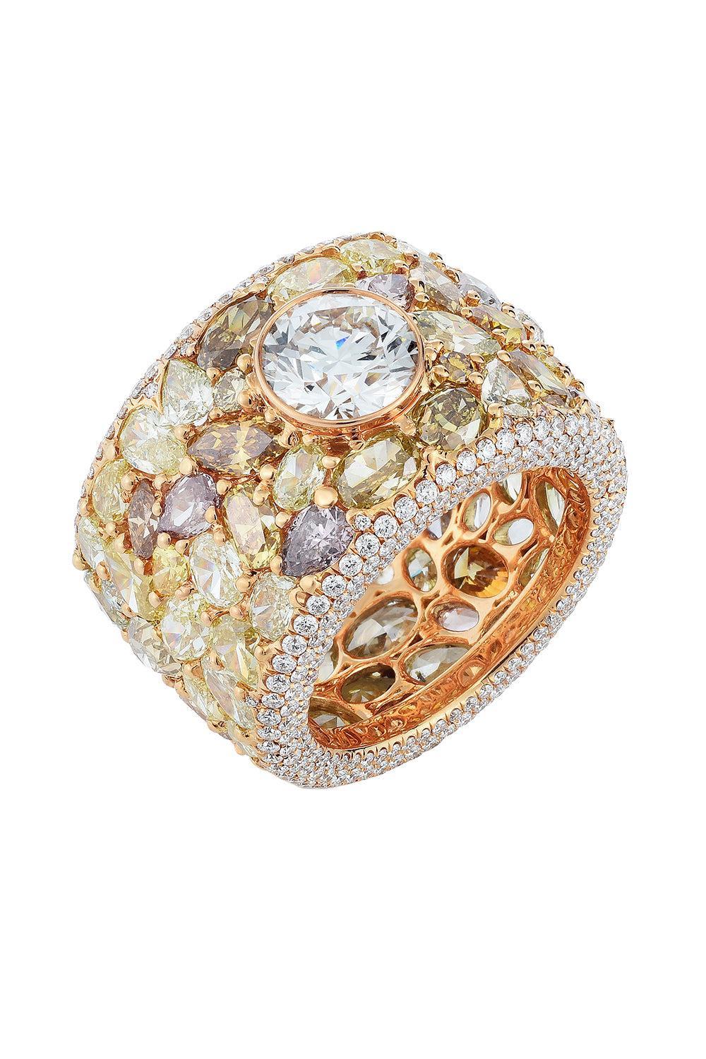 Fancy Diamond Center Ring | CICADA – Marissa Collections