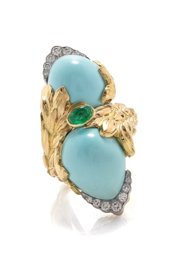 Foliate Crossover Ring | DAVID WEBB – Marissa Collections