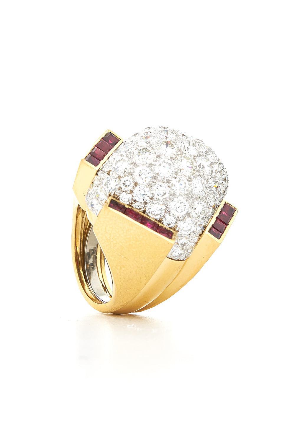 Rectangular Ruby Diamond Ring | DAVID WEBB – Marissa Collections