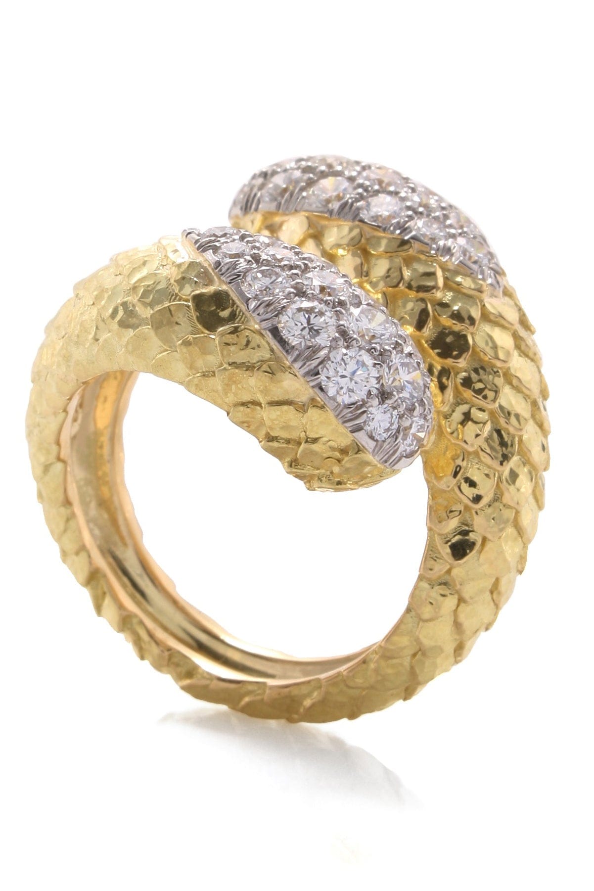 Small Crossover Snake Skin Ring | DAVID WEBB – Marissa Collections