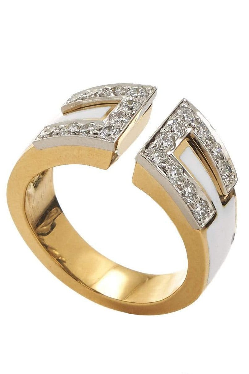 White Enamel Gap Ring | DAVID WEBB – Marissa Collections