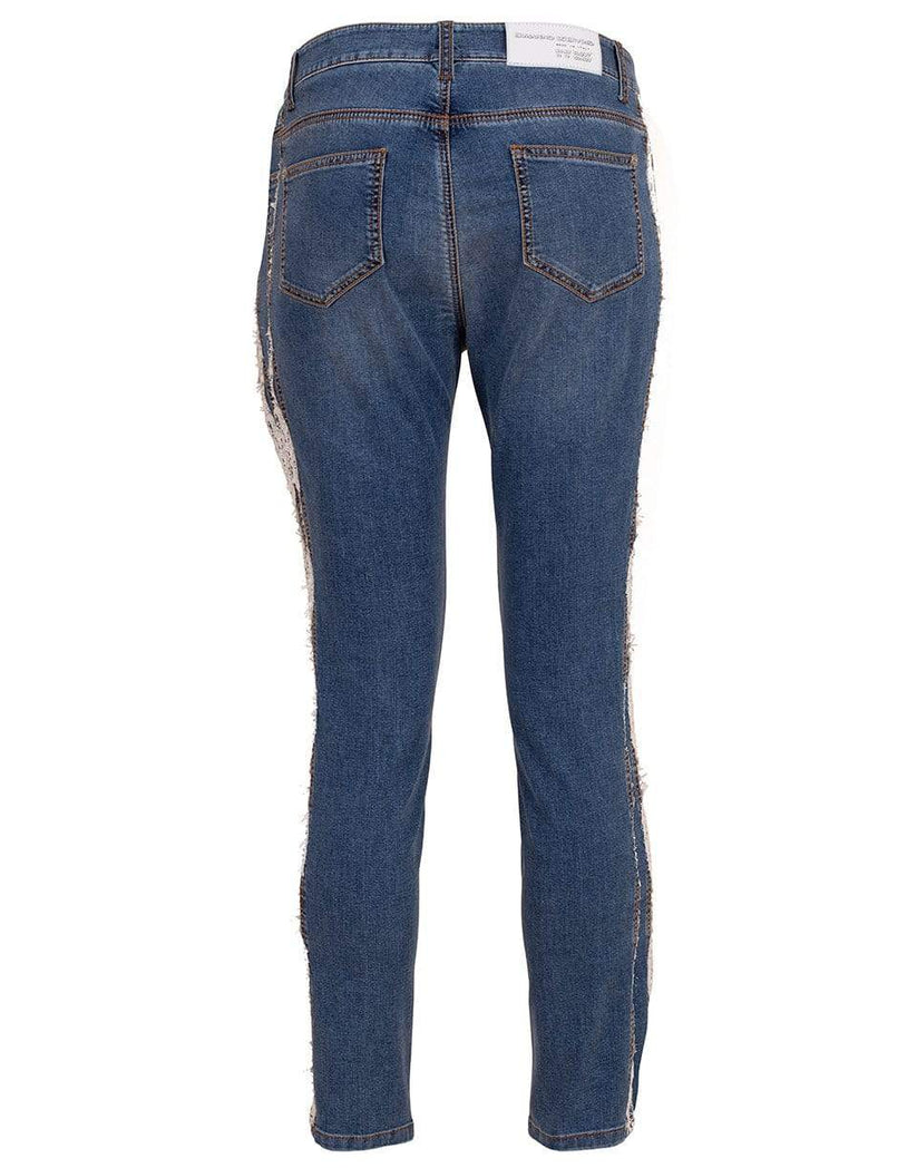 Lace Tux Stripe Mid-Rise Jean | ERMANNO SCERVINO – Marissa Collections