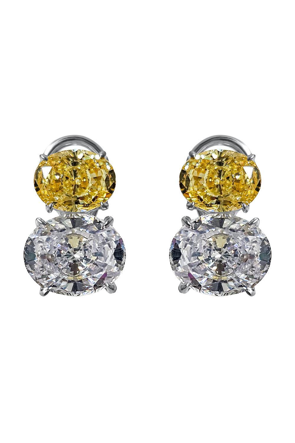 Canary Double Oval Stud Earrings | FANTASIA by DESERIO – Marissa ...