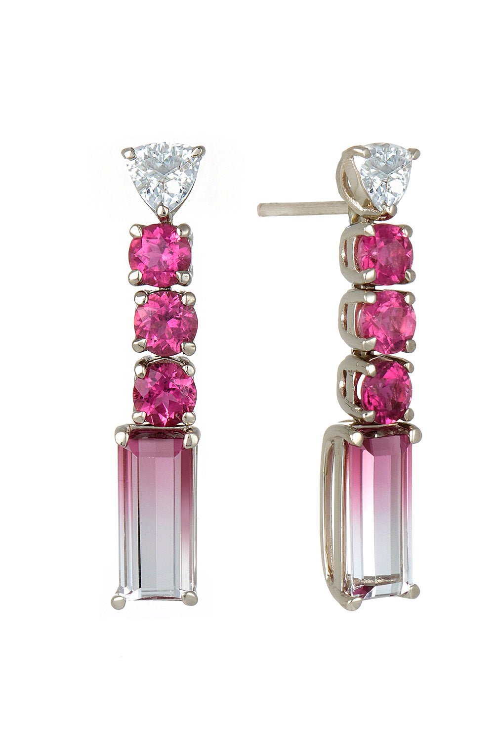 Bicolor Rubellite Drop Earrings | FISZMAN JEWEL – Marissa Collections