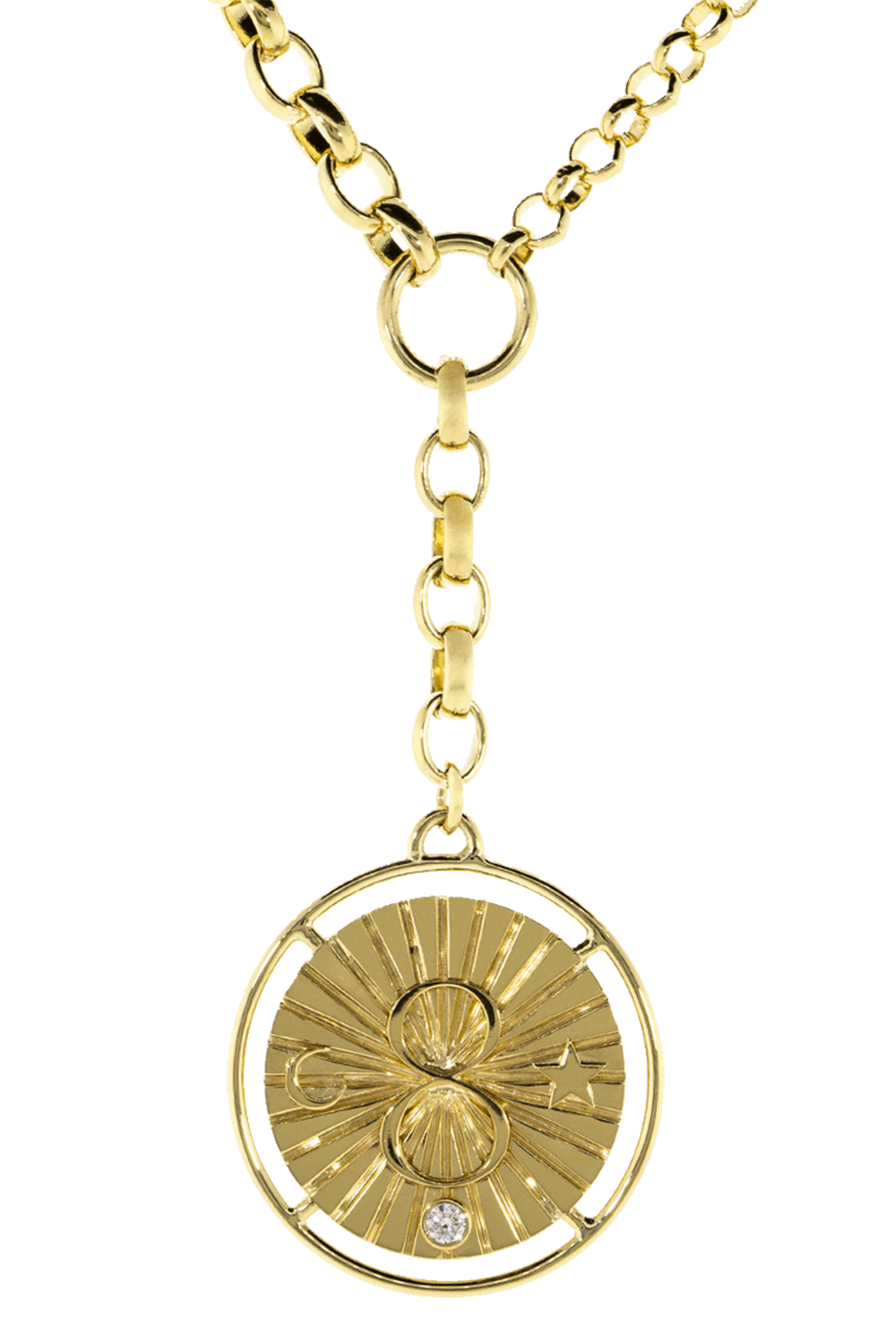 Large Mixed Belcher Karma Medallion Necklace | FOUNDRAE – Marissa ...