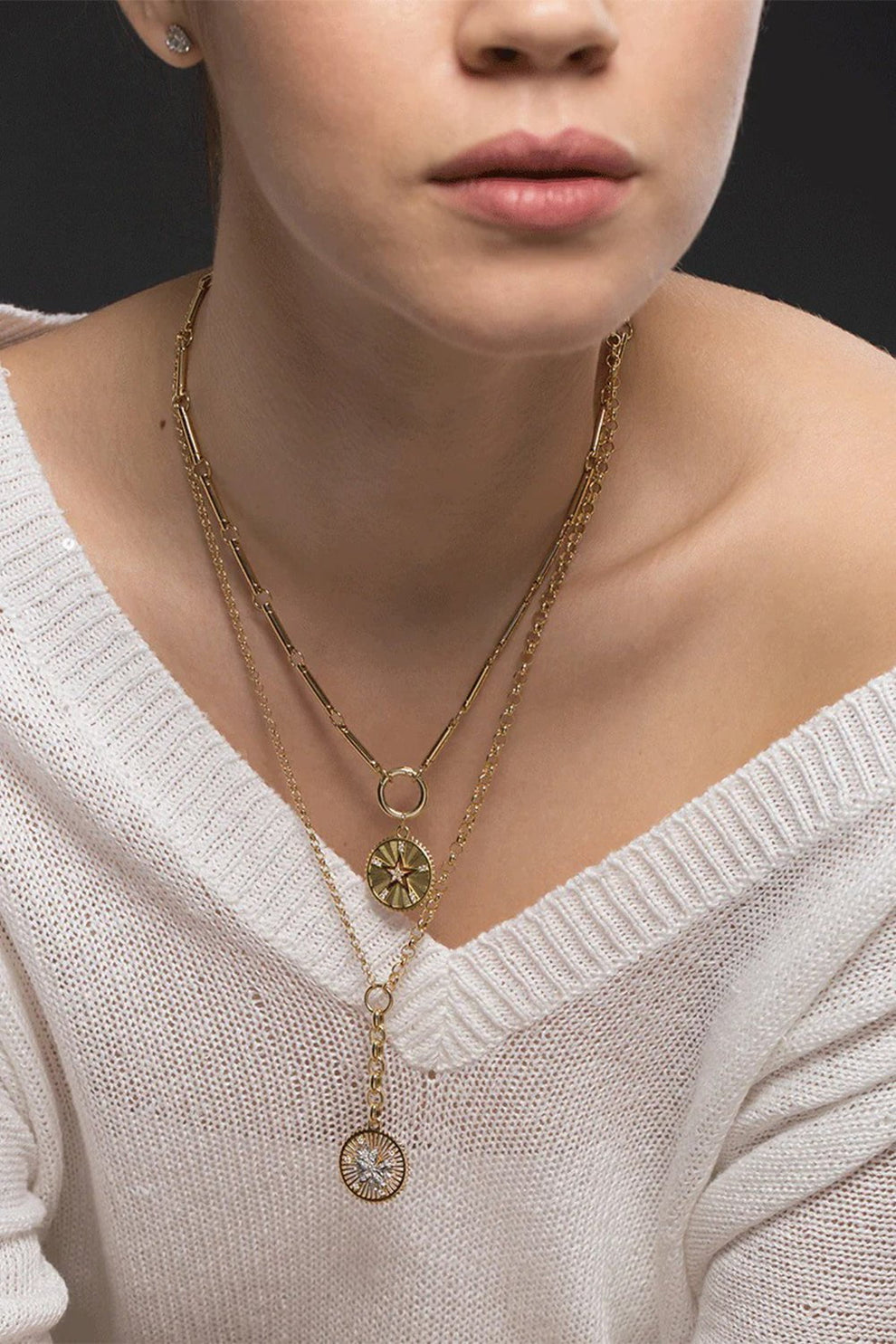 Resilience Medallion Belcher Necklace | FOUNDRAE – Marissa Collections