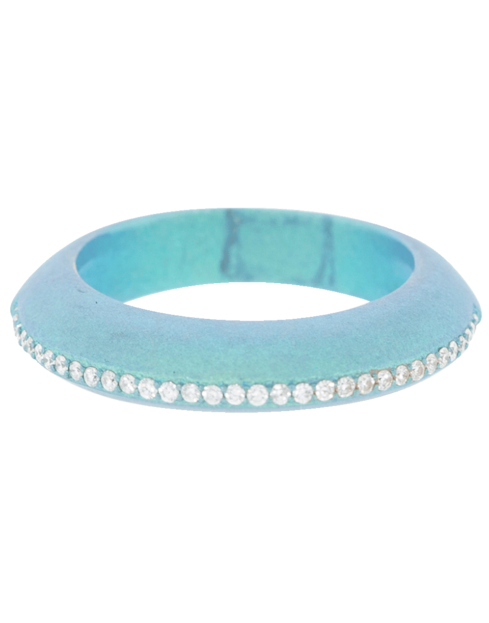 Diamond and Teal Matte Titanium Ring | GRAZIELA – Marissa Collections