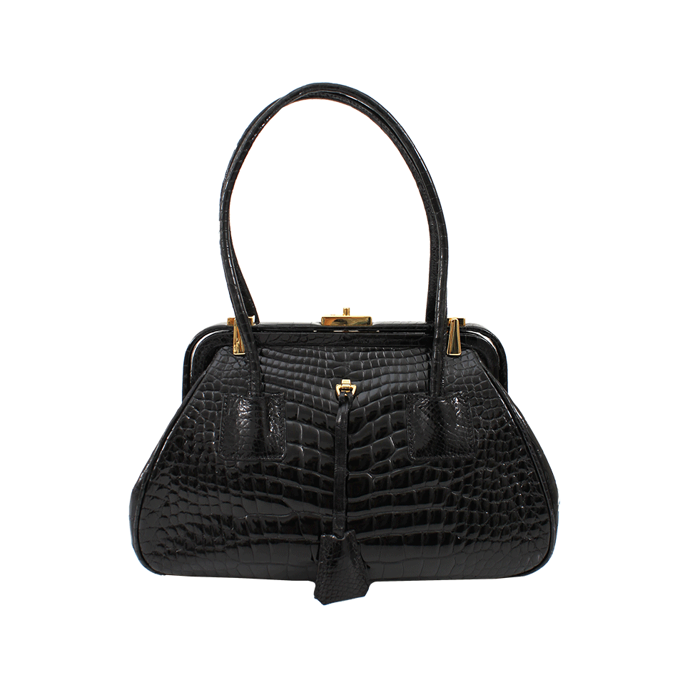 Double Handle Alligator Bag | HELENE HANDBAGS – Marissa Collections