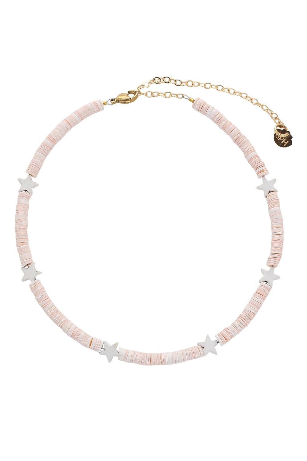 Blush White Stars Puka Necklace | HIJAS DE PUKA – Marissa Collections