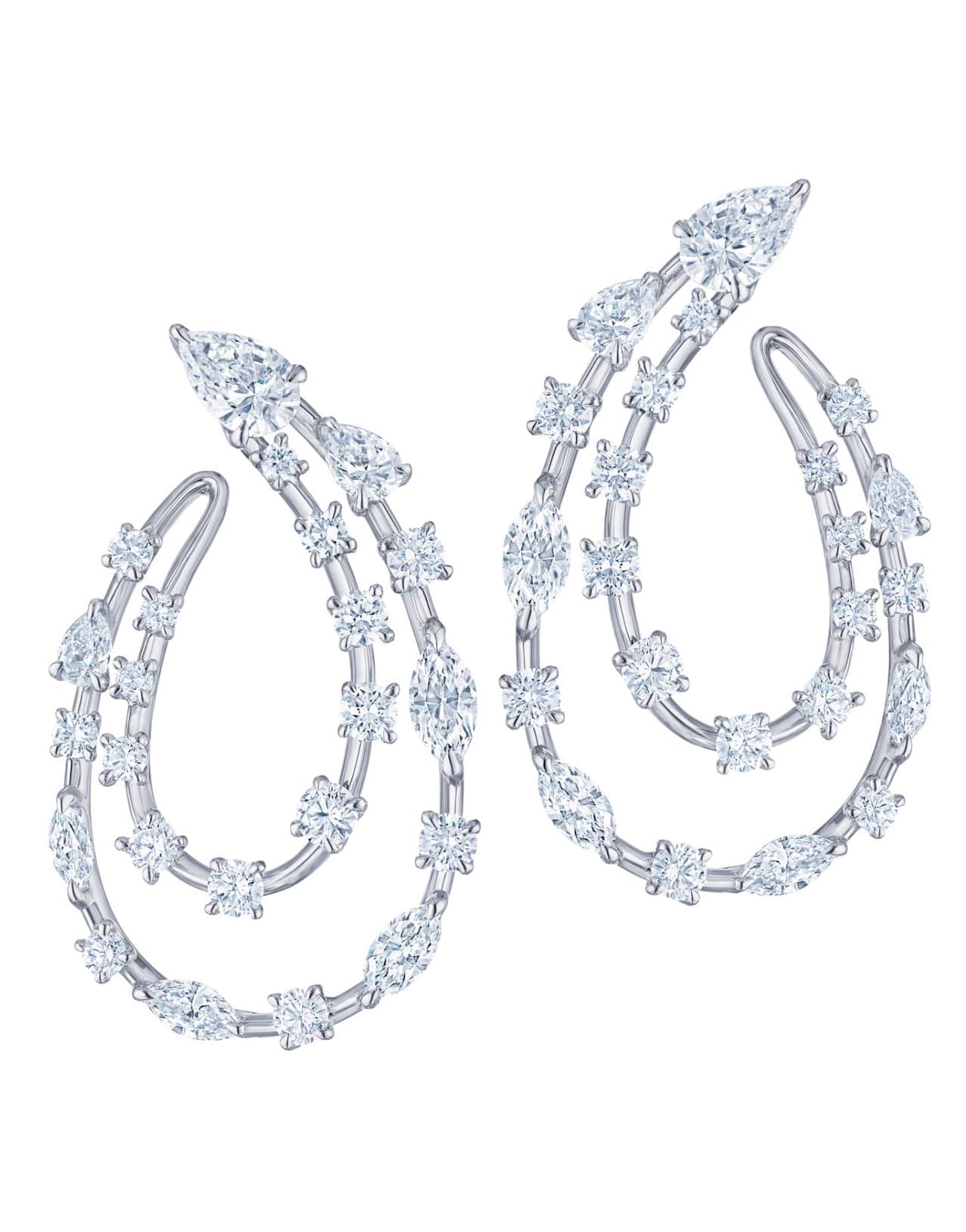 Starry Night 2-Row Sideways Hoops | KWIAT – Marissa Collections