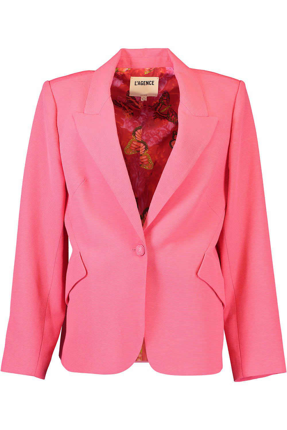 Chamberlain Blazer - Coral Fuchsia | L'AGENCE – Marissa Collections