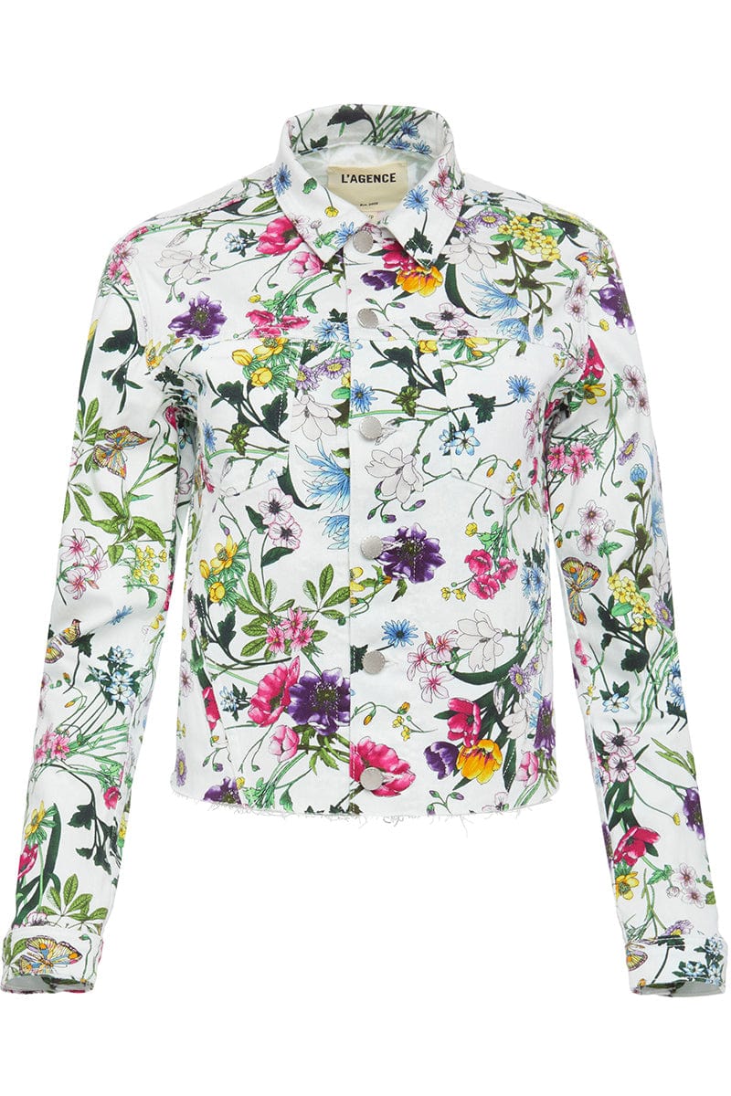 Janice Crop Floral Jacket | L'AGENCE – Marissa Collections