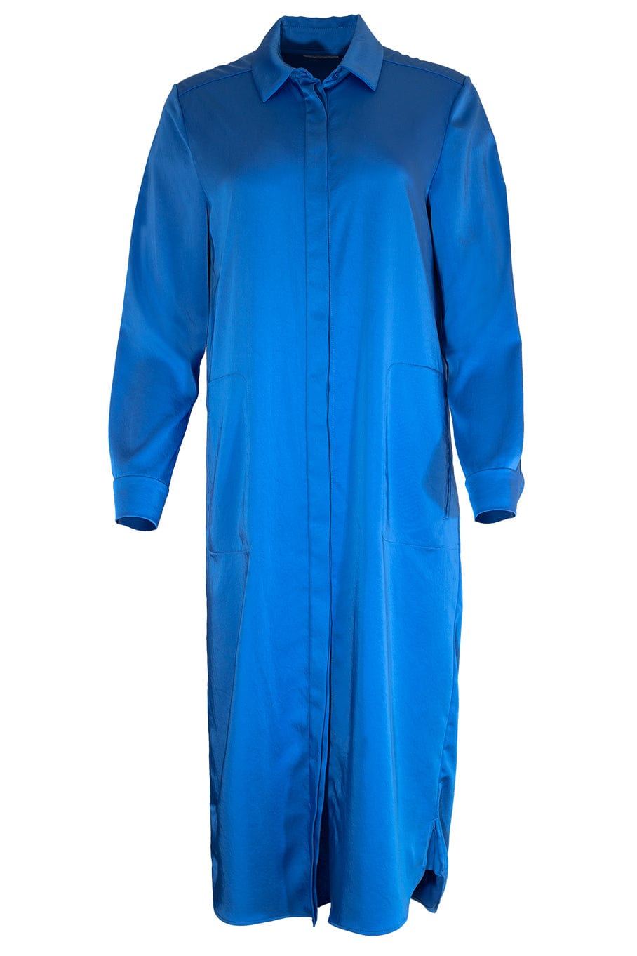 Texture Satin Button Dress | LAPOINTE – Marissa Collections