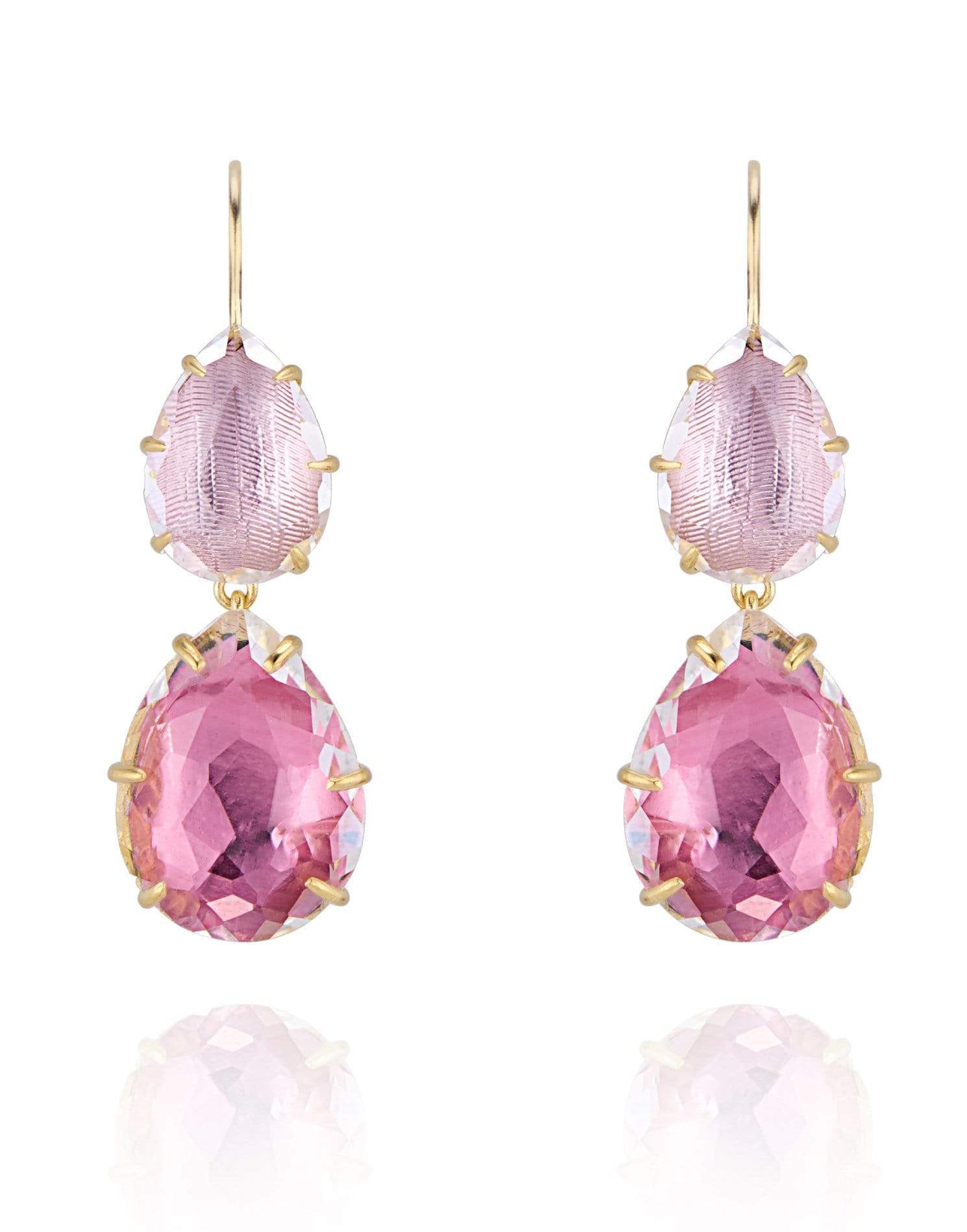 Caterina Large Double Drop Earrings - Peach | LARKSPUR & HAWK – Marissa ...