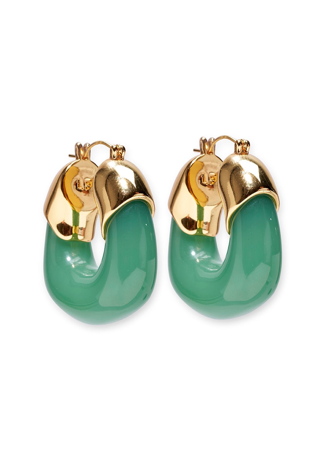Organic Hoop Earrings - Sage | LIZZIE FORTUNATO – Marissa Collections