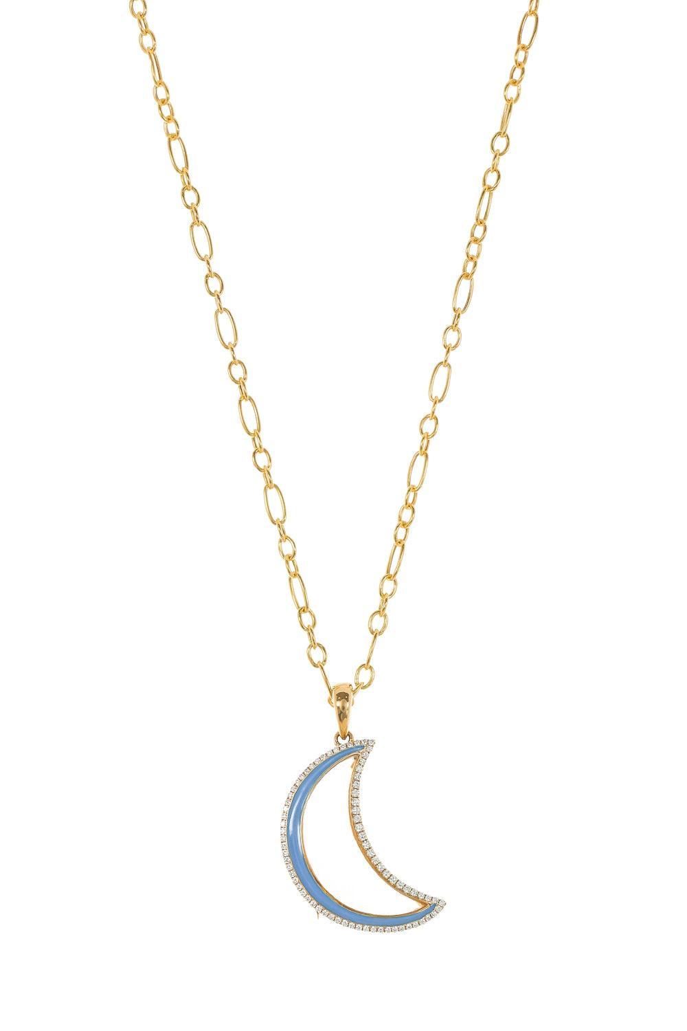 Diamond Lunar Crescent Moon Locket Necklace | LOQUET – Marissa Collections