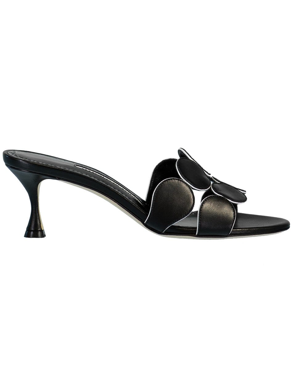 Haribal Mules - Black White | MANOLO BLAHNIK – Marissa Collections