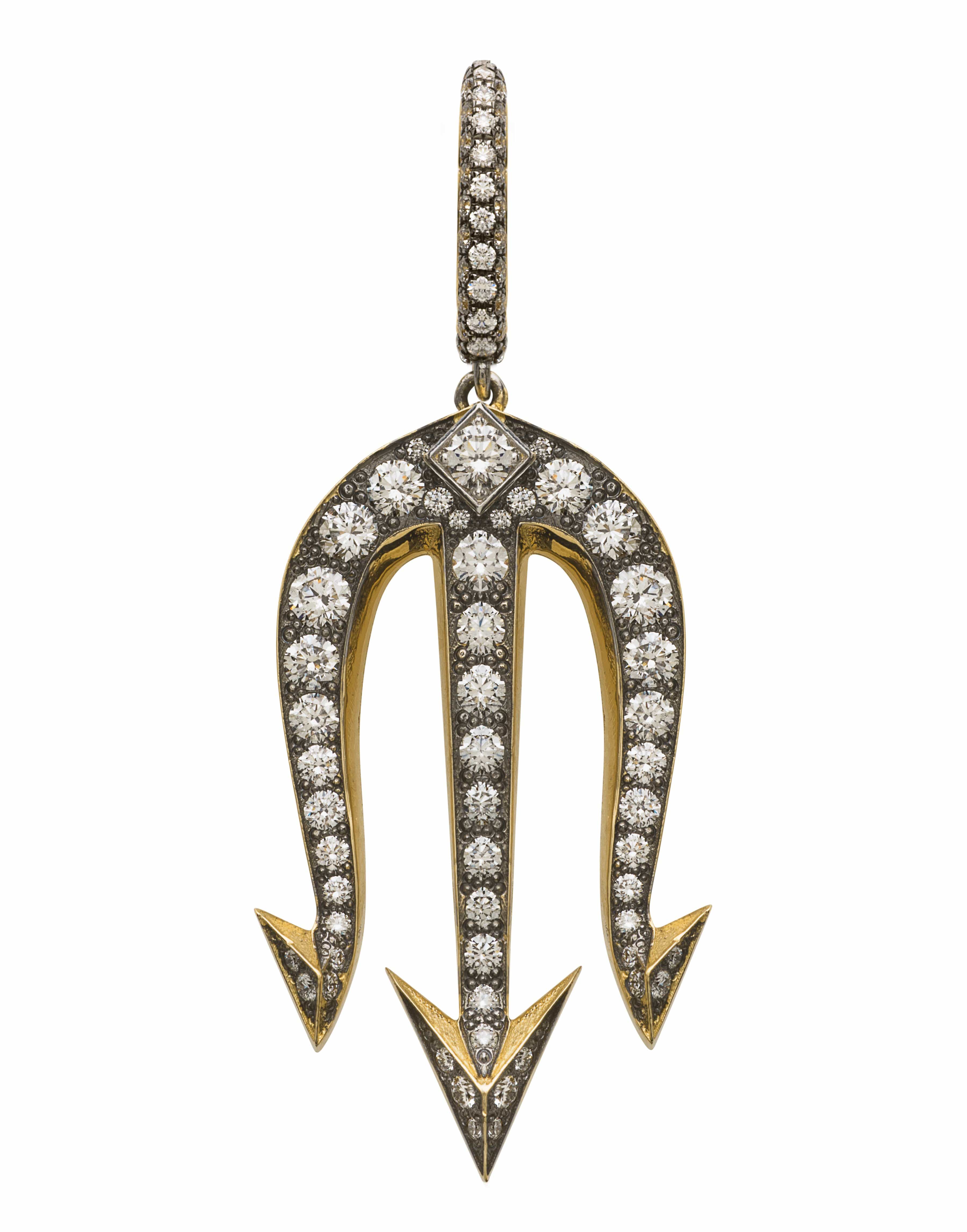 Poseidon Diamond Trident Pendant | MARIANI – Marissa Collections