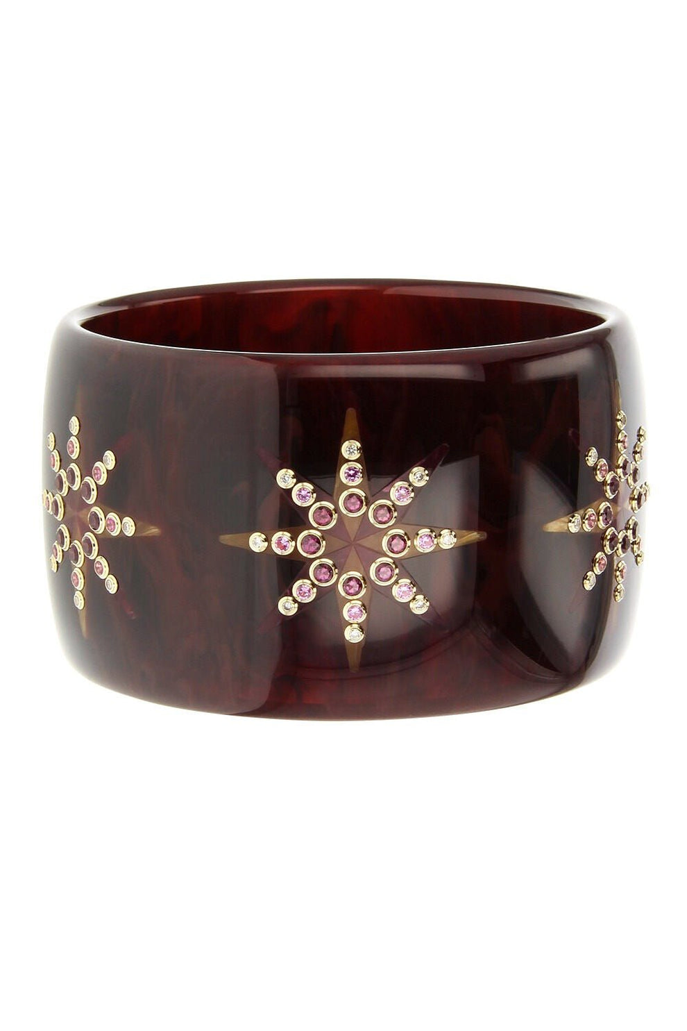 Diamond Garnet Burgundy Bakelite Bangle | MARK DAVIS – Marissa Collections