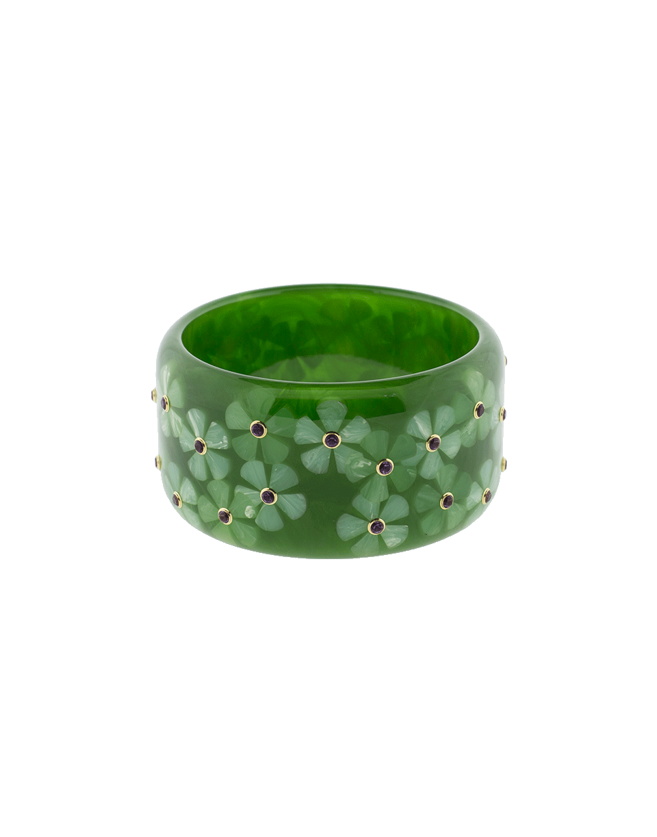 Green Flower Bakelite Bangle | MARK DAVIS – Marissa Collections