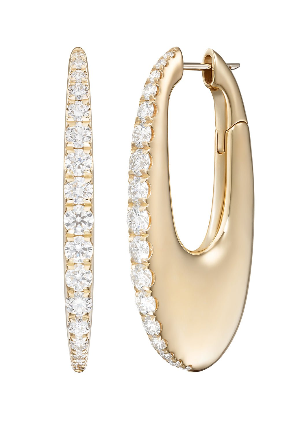 Large Lulu Diamond Hoop Earrings | MELISSA KAYE – Marissa Collections