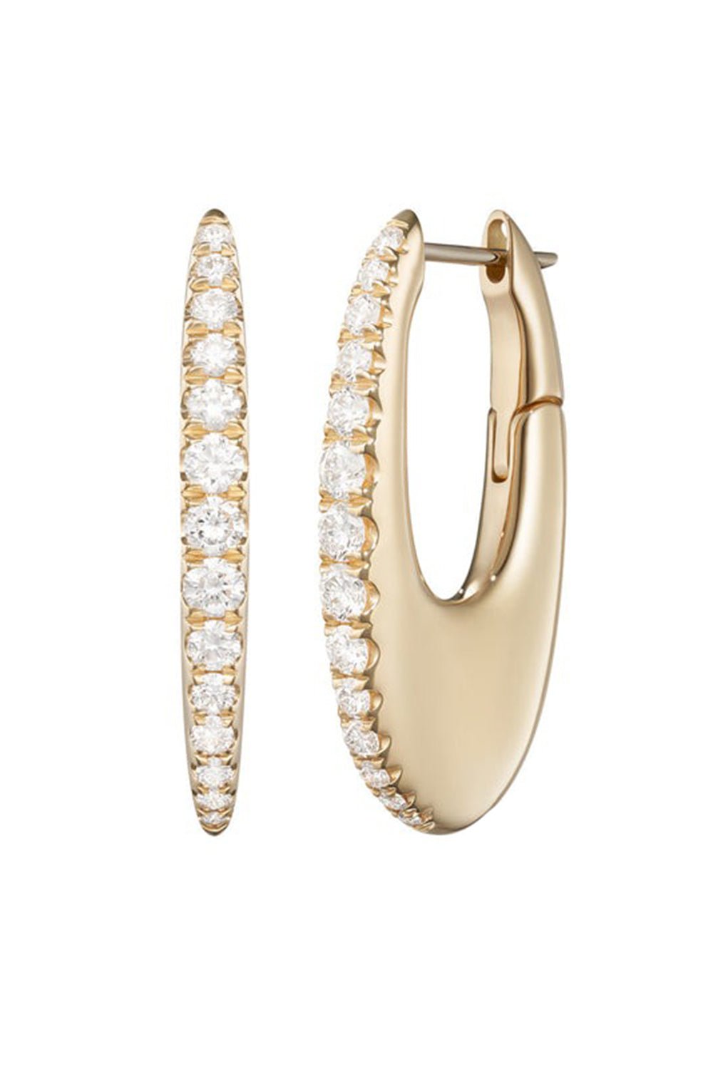 Medium Lulu Diamond Hoop Earrings | MELISSA KAYE – Marissa Collections