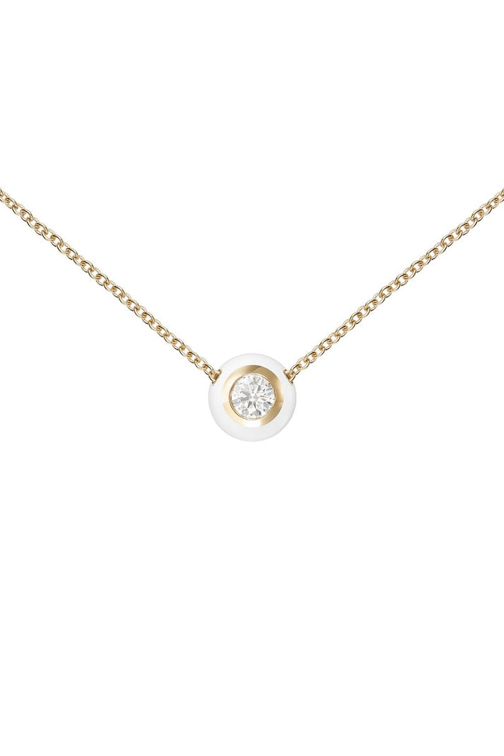 Large White Audrey Pendant Necklace | MELISSA KAYE – Marissa Collections