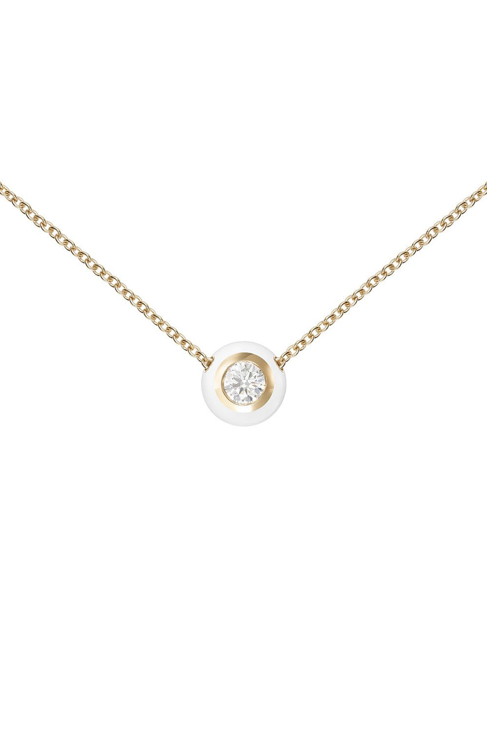 Large White Audrey Pendant Necklace | MELISSA KAYE – Marissa Collections