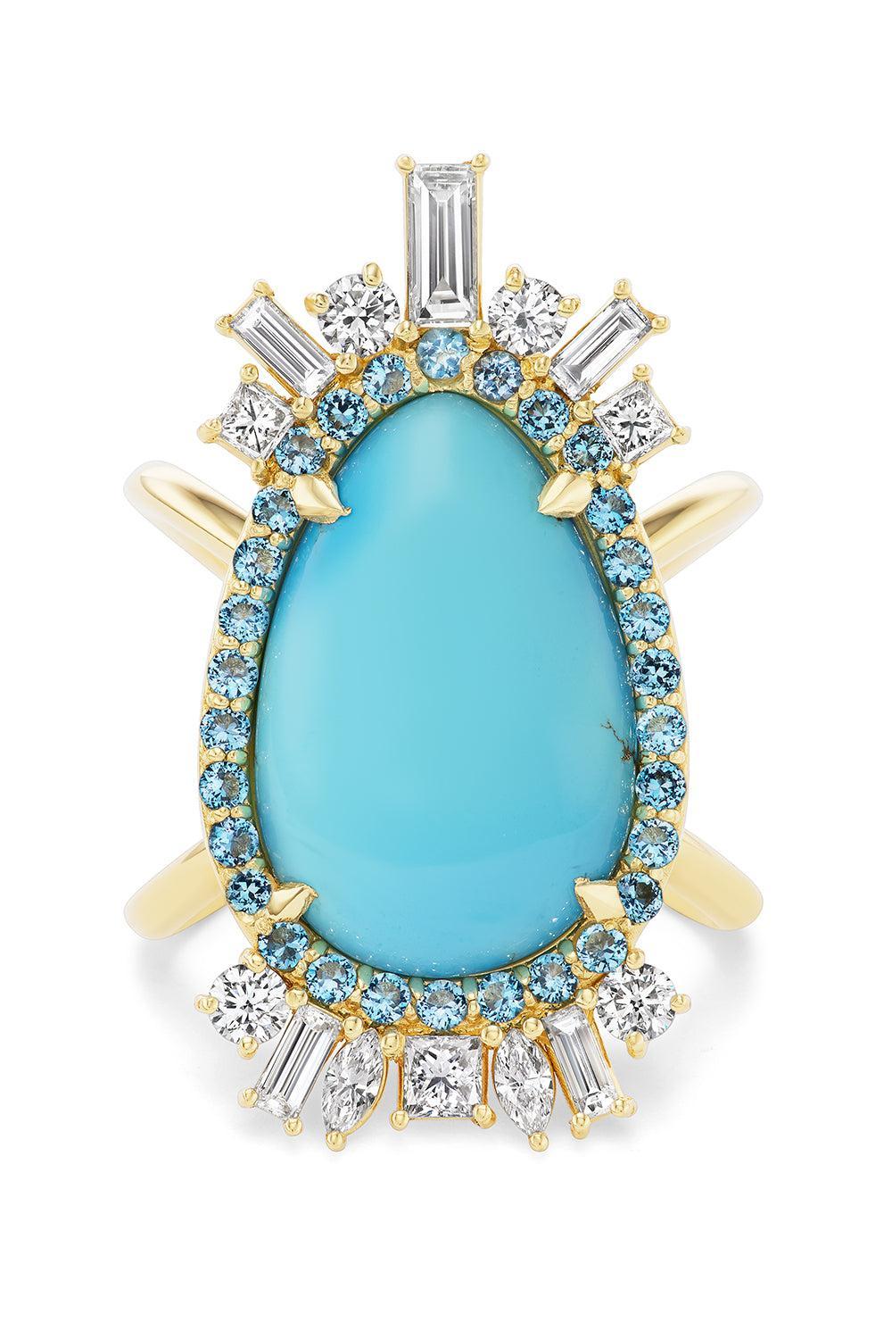 Turquoise Diamond Clear Skies Ring | MEREDITH YOUNG – Marissa Collections