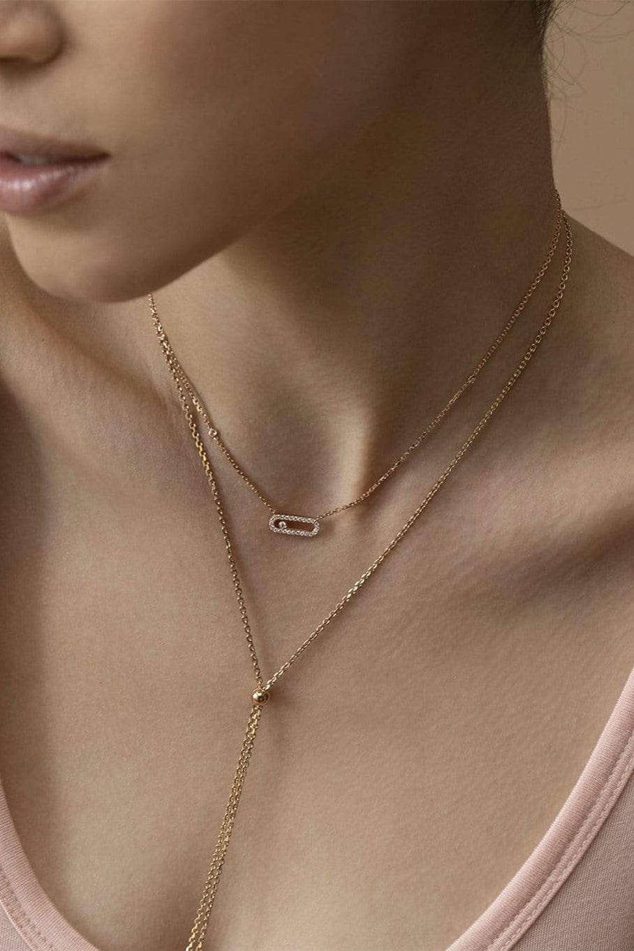 Messika 18kt Yellow Gold Move Uno Diamond Necklace Women Diamond 18kt Yellow Gold One Size