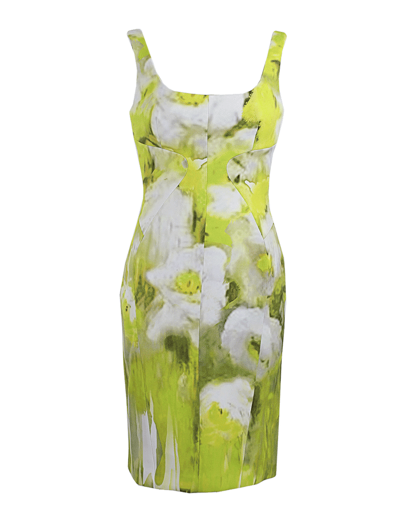 Sleeveless Wide Neck Seamed Dress | MONIQUE LHUILLIER – Marissa Collections