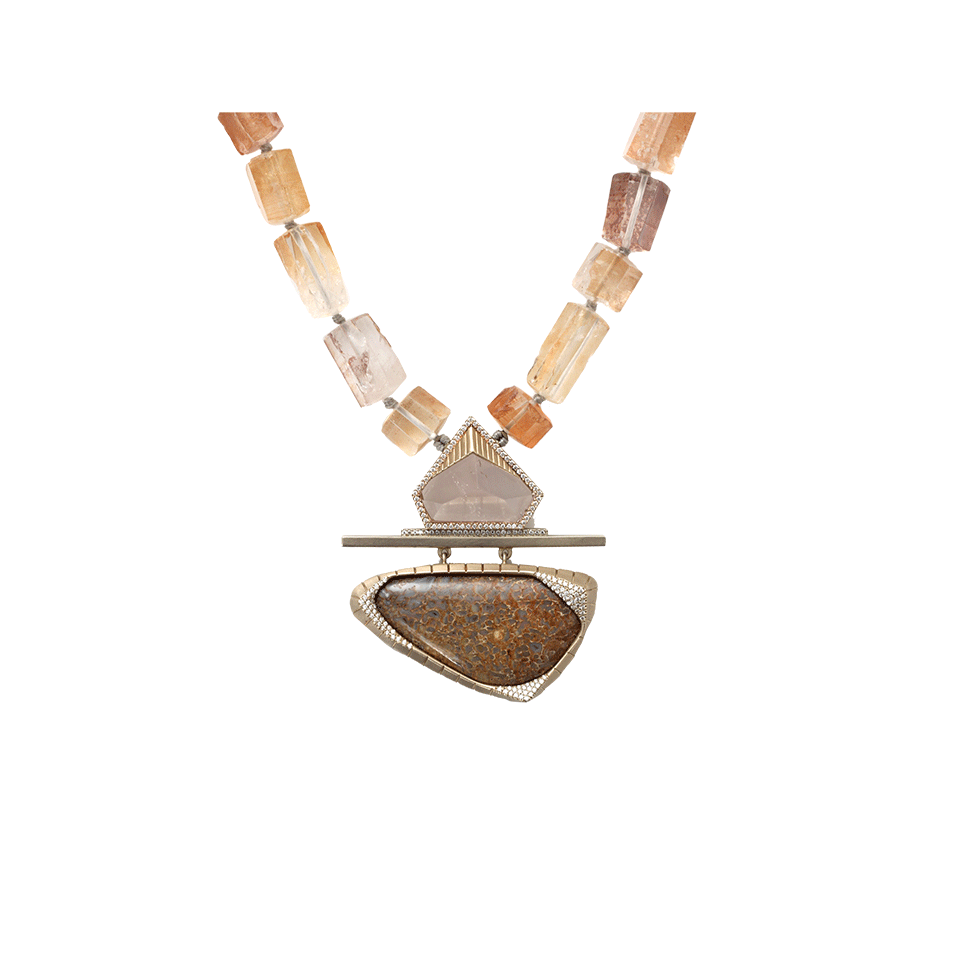 Fossilized Dinosaur Bone Necklace | MONIQUE PEAN – Marissa Collections